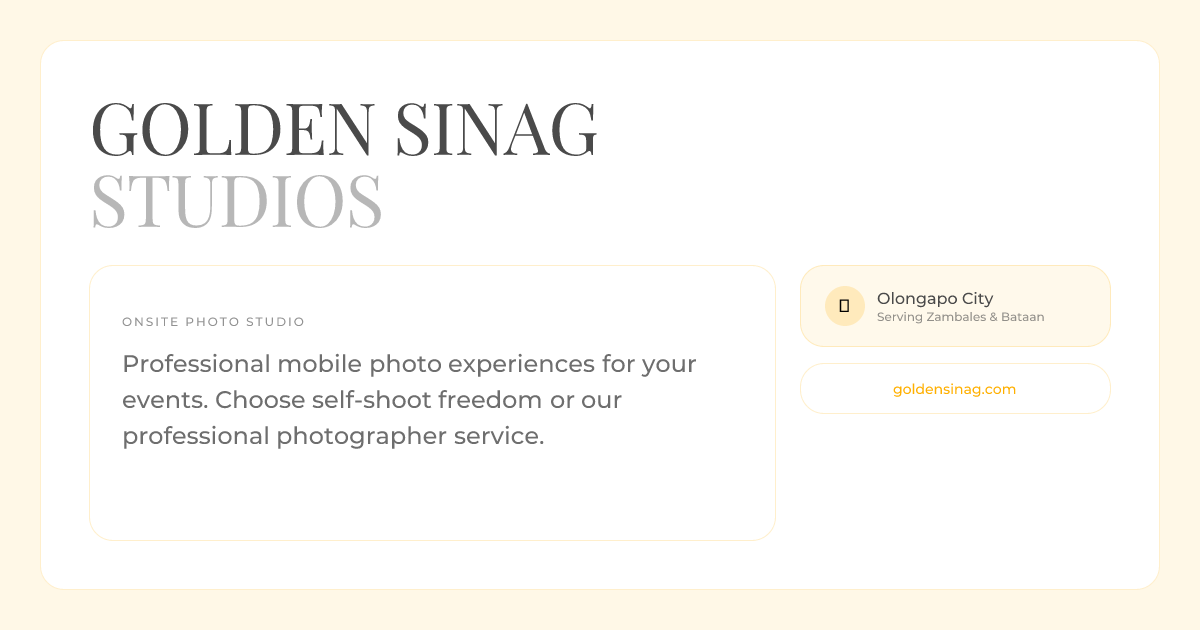 Golden Sinag Studios - Onsite Photo Studio Services in Olongapo City